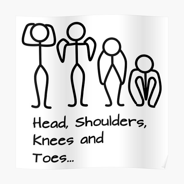 "Stickman / Head, shoulders, knees and toes..." Poster by ...
