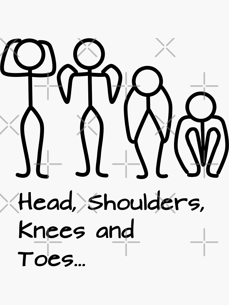 "Stickman / Head, shoulders, knees and toes..." Sticker for Sale by ...