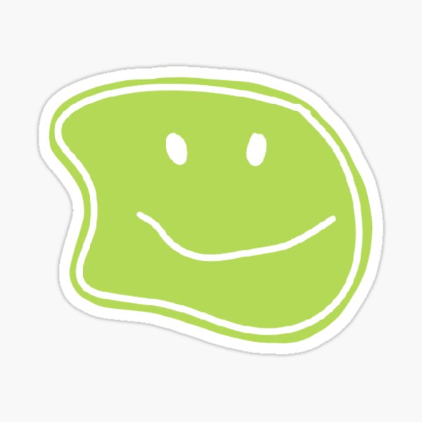 "Green Smiley Face" Sticker by scretors | Redbubble