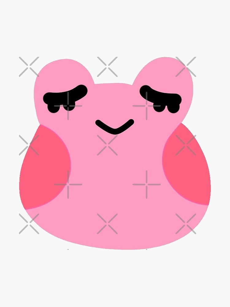 "Pink Frog with Blushing Cheeks Design" Sticker by trulyishi | Redbubble