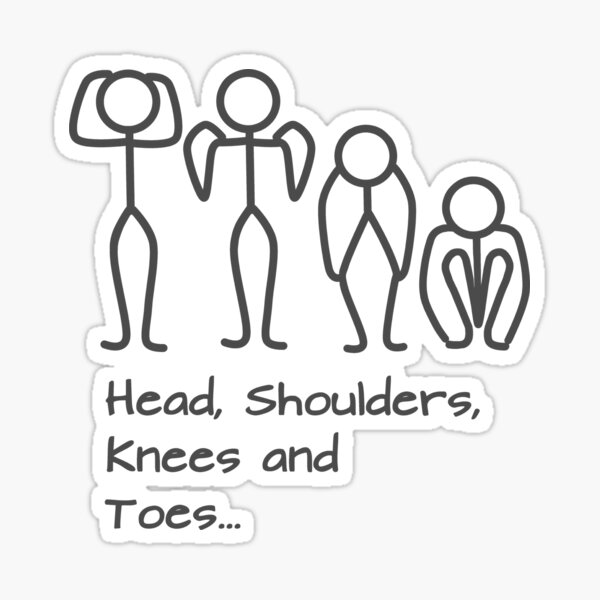 "Stickman / Head, shoulders, knees and toes..." Sticker for Sale by ...