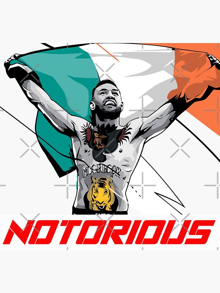 "Notorious Mc Gregor winning flag" Sticker by samuelsjony | Redbubble