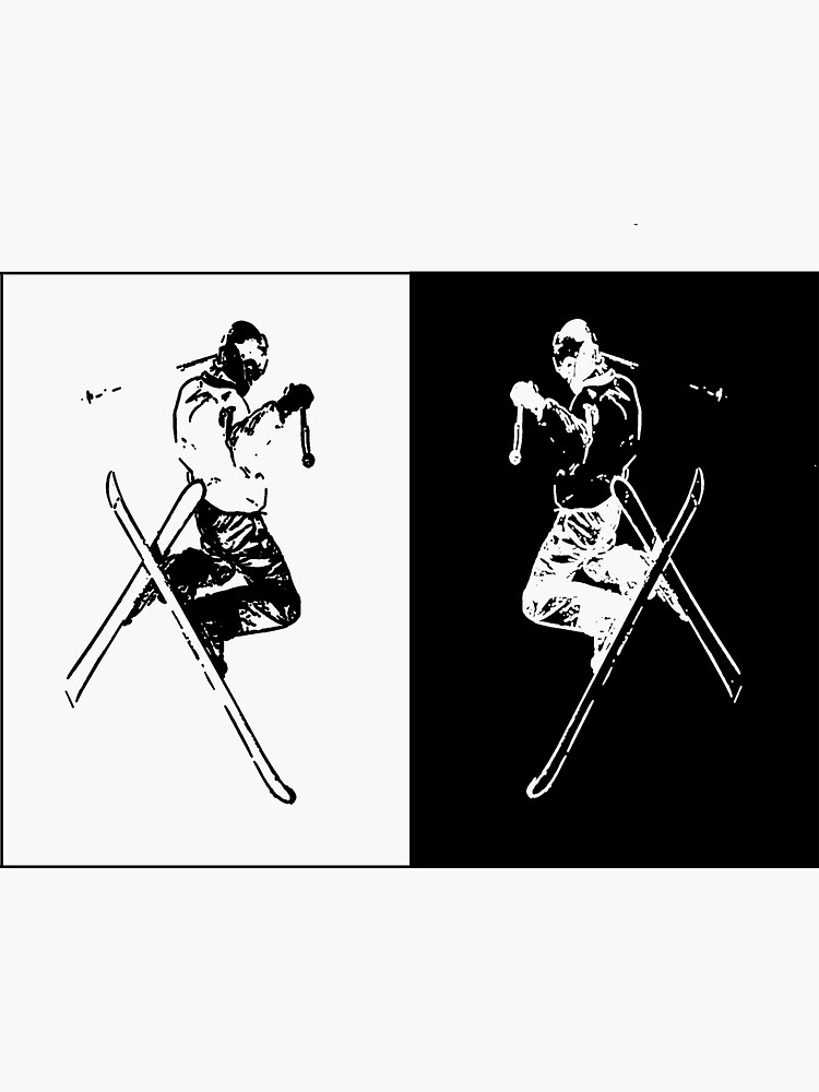 "Ski Back Scratcher Cross" Sticker for Sale by Banfflocals | Redbubble