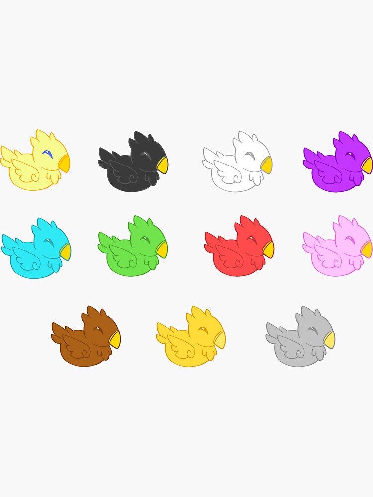 "FF - Chibi Chocobo" Sticker for Sale by Riverzartzistry | Redbubble