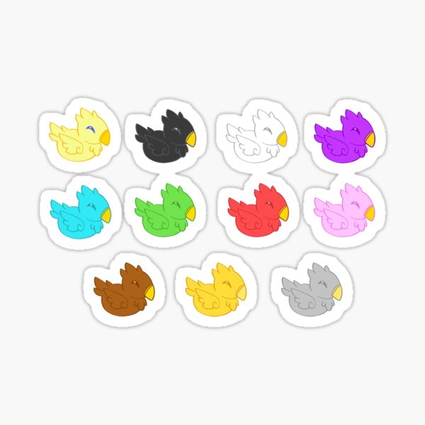"FF - Chibi Chocobo" Sticker for Sale by Riverzartzistry | Redbubble