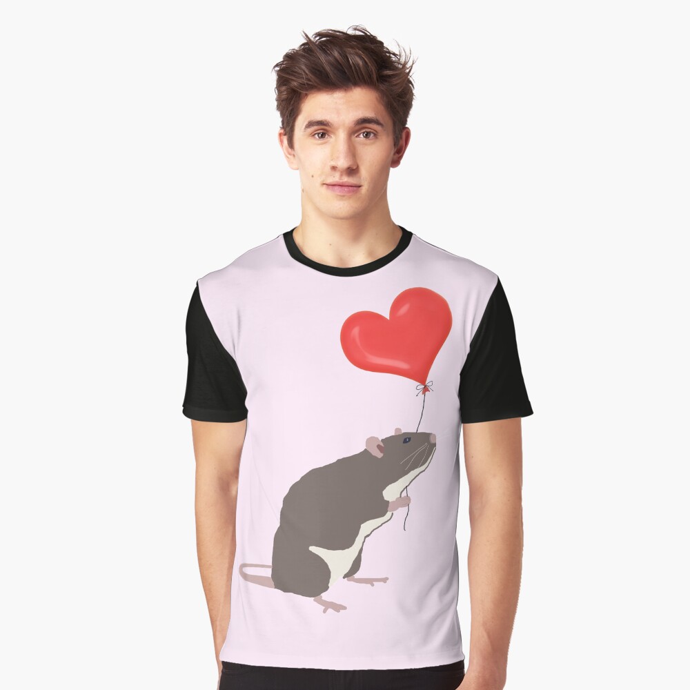 "Rat with Heart Balloon" Poster for Sale by Amy Hadden | Redbubble