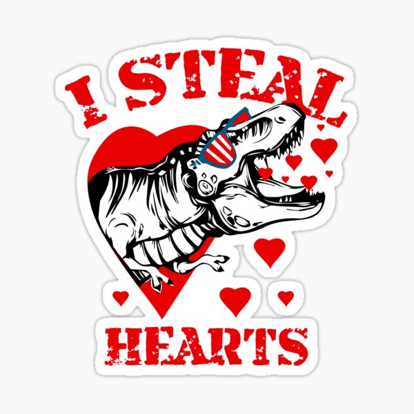 "I steal heart" Sticker by WigglyLine | Redbubble