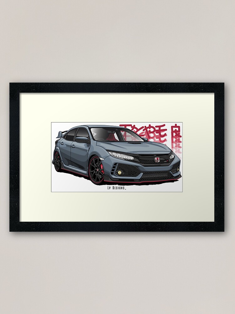 "Civic Type R" Framed Art Print for Sale by lpdesigns1 | Redbubble