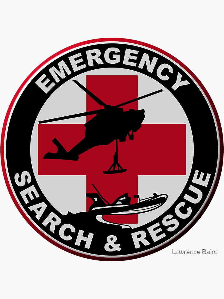 "Emergency Rescue" Sticker for Sale by lawrencebaird | Redbubble