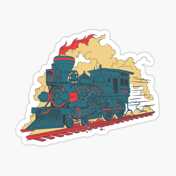 "Steam locomotive | Locomotive | railroad" Sticker for Sale by DerSenat ...