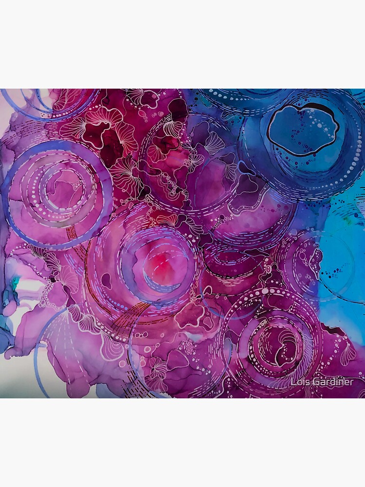 "Pink and Blue Circular Thoughts" Sticker for Sale by lgardine1 | Redbubble