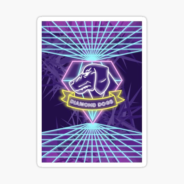 "Metal Gear Solid Diamond Dogs 80s Synthwave" Sticker for Sale by ...