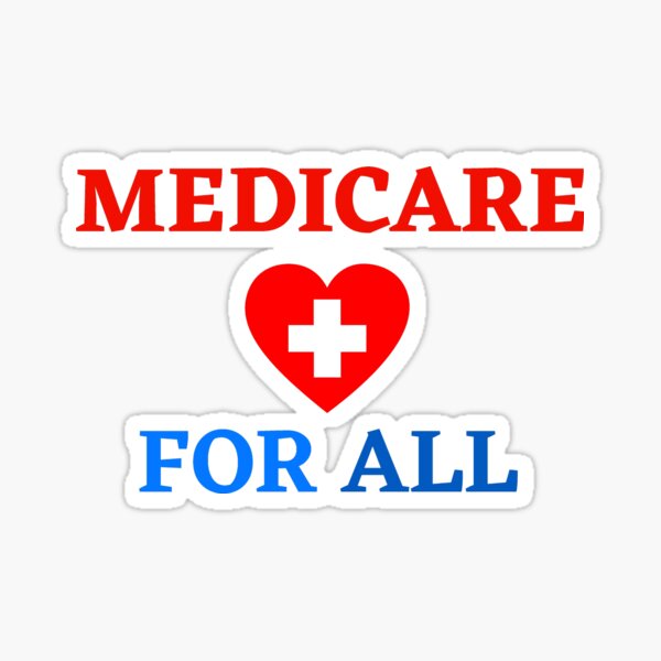 "medicare for all heart" Sticker for Sale by Abhinandan94 | Redbubble