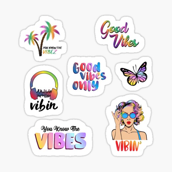 "Good Vibes Sticker Pack" Sticker for Sale by SetstoRise | Redbubble