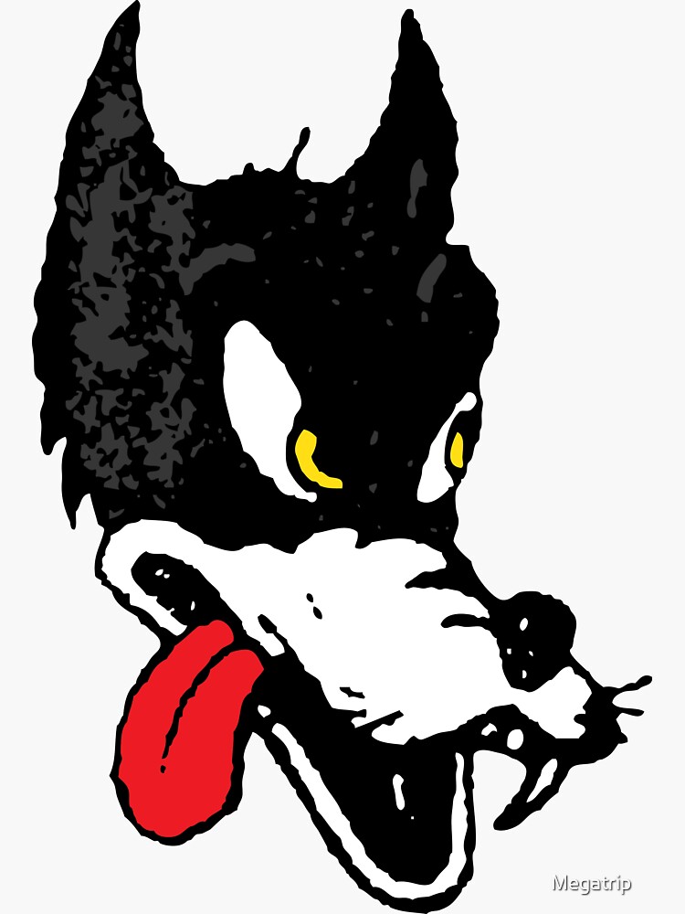 "Big Bad Wolf" Sticker by Megatrip | Redbubble