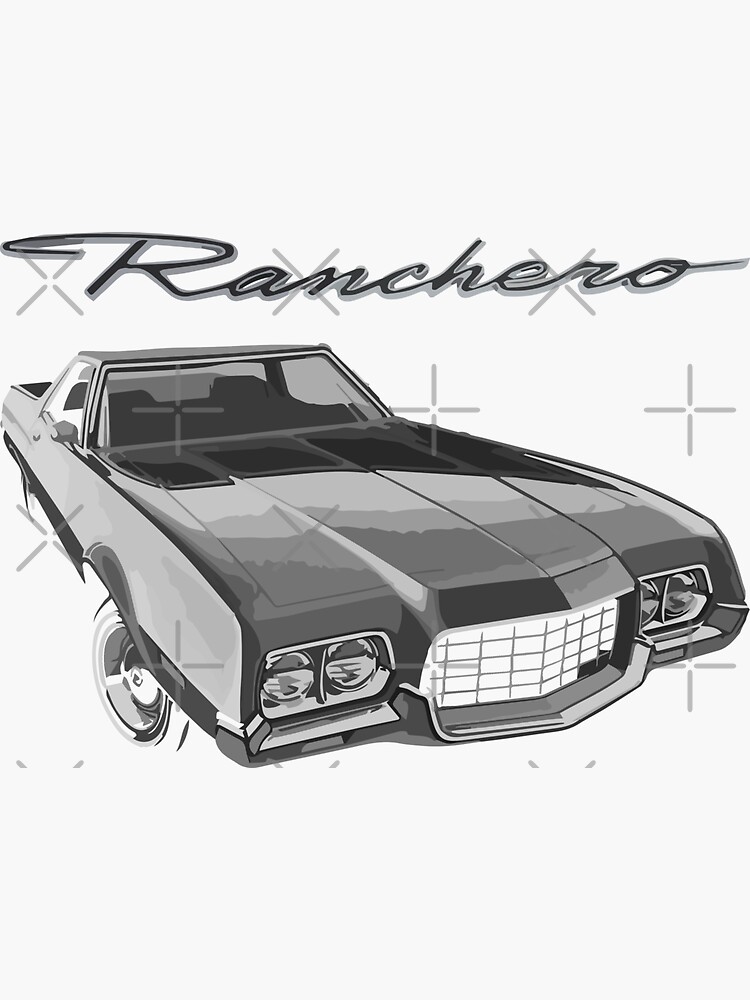"1972 Ford Ranchero" Sticker for Sale by FromThe8Tees | Redbubble