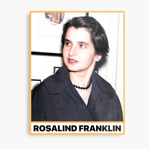 "Rosalind Franklin Women in Science STEM colored Portrait" Metal Print ...