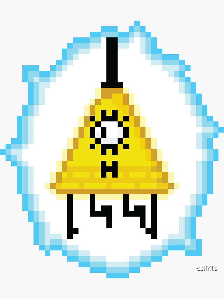 "Bill Cipher (8-bit)" Sticker for Sale by calfrills | Redbubble