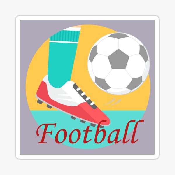 "Football logo" Sticker for Sale by Saurabh-kumar | Redbubble
