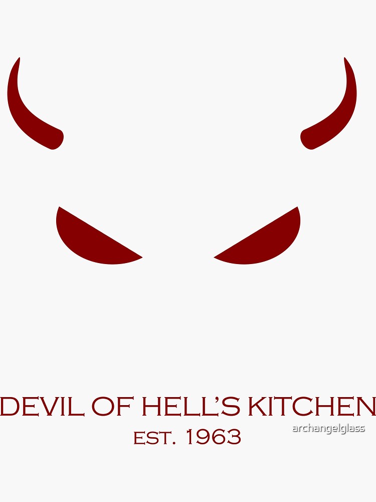 "Devil Of Hell's Kitchen" Sticker by archangelglass | Redbubble