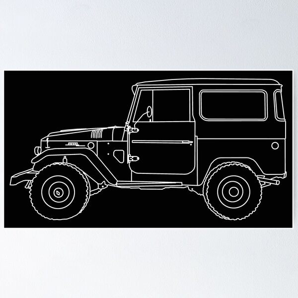 "Shorty Forty Line Drawing" Poster for Sale by safetysam | Redbubble