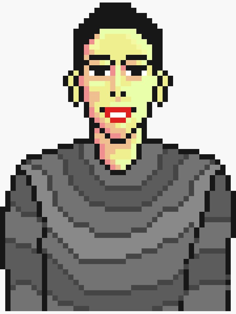 "Pixel art guy" Sticker for Sale by adamcina | Redbubble