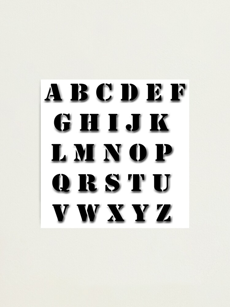 "ABCD alphabet caps letters" Photographic Print for Sale by DhanviS ...