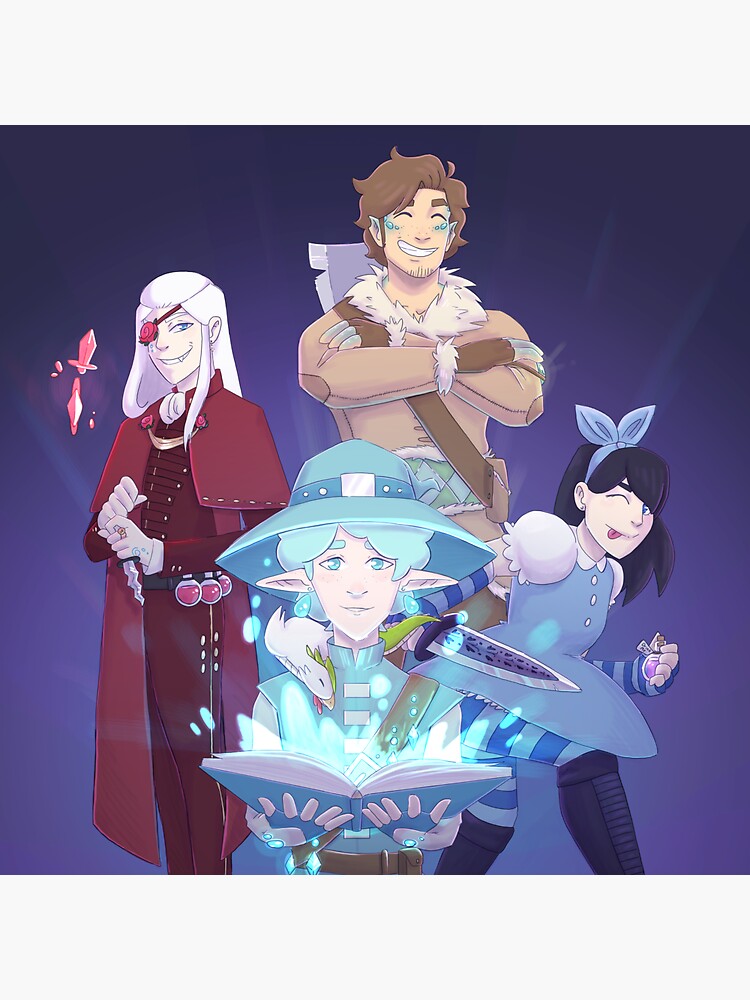 "RPG Party!" Sticker for Sale by DottyArts | Redbubble