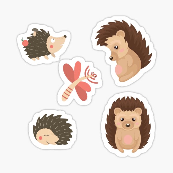 "Hedgehog Sticker Pack" Sticker for Sale by Xapper | Redbubble