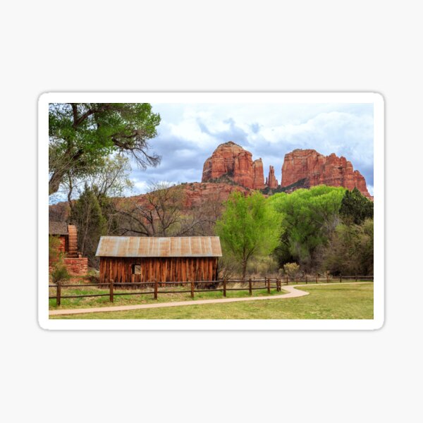 "Cabin At Cathedral Rock" Sticker for Sale by JamesEddy | Redbubble