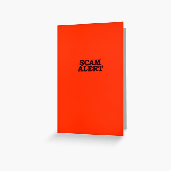 "Scam Alert Design " Greeting Card by FanArt-Merch | Redbubble