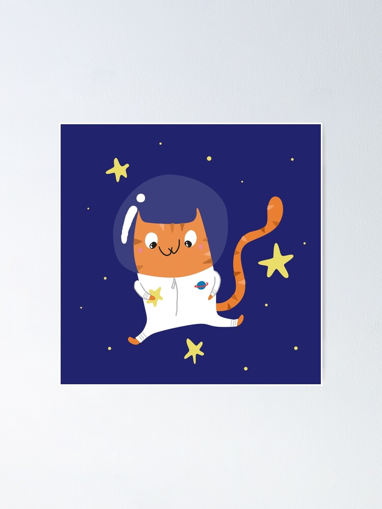"Space Kitty - #4" Poster by pigandpumpkin | Redbubble