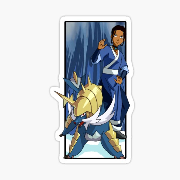 "Katara and Samurott - Pokemon and Waterbender" Sticker for Sale by ...
