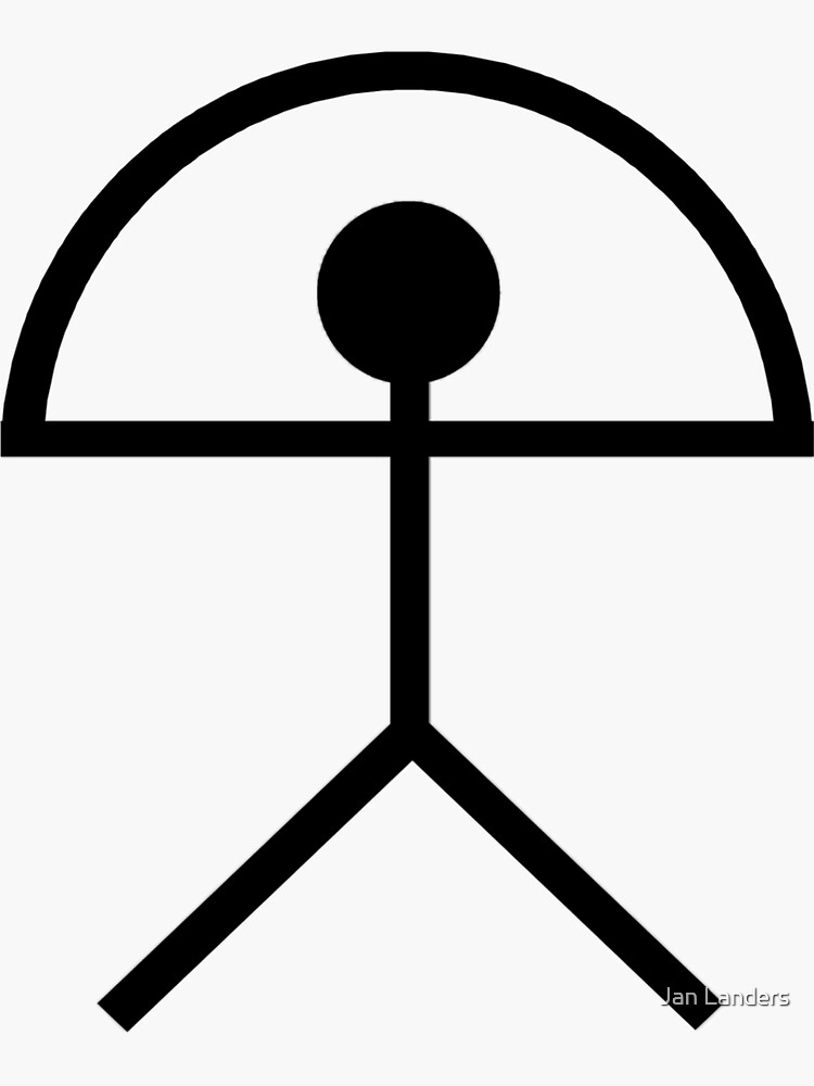 "Indalo (Rainbow Man) " Sticker for Sale by TurtleDove | Redbubble