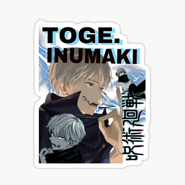 "Inumaki toge jujutsu kaisen " Sticker for Sale by weebtee | Redbubble