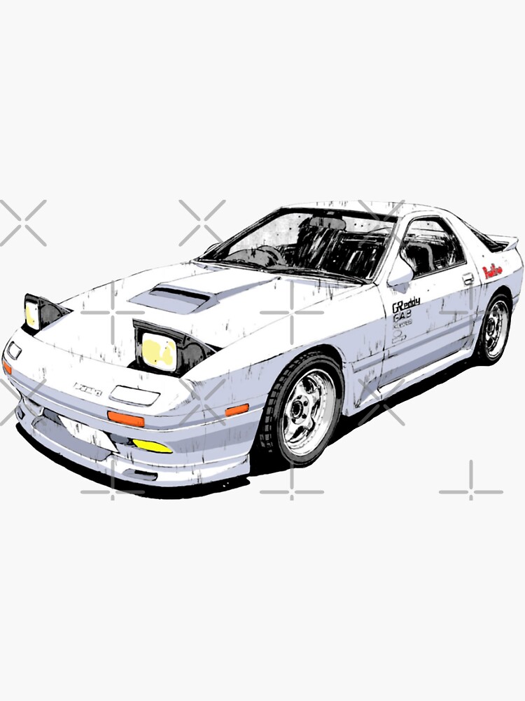"Ryosuke Takahashi's RX7 fc" Sticker for Sale by ilFrambo | Redbubble