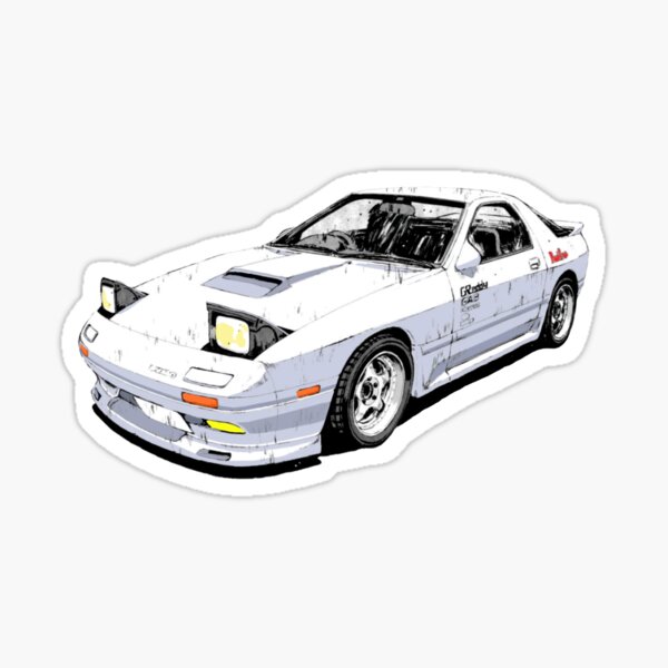 "Ryosuke Takahashi's RX7 fc" Sticker for Sale by ilFrambo | Redbubble