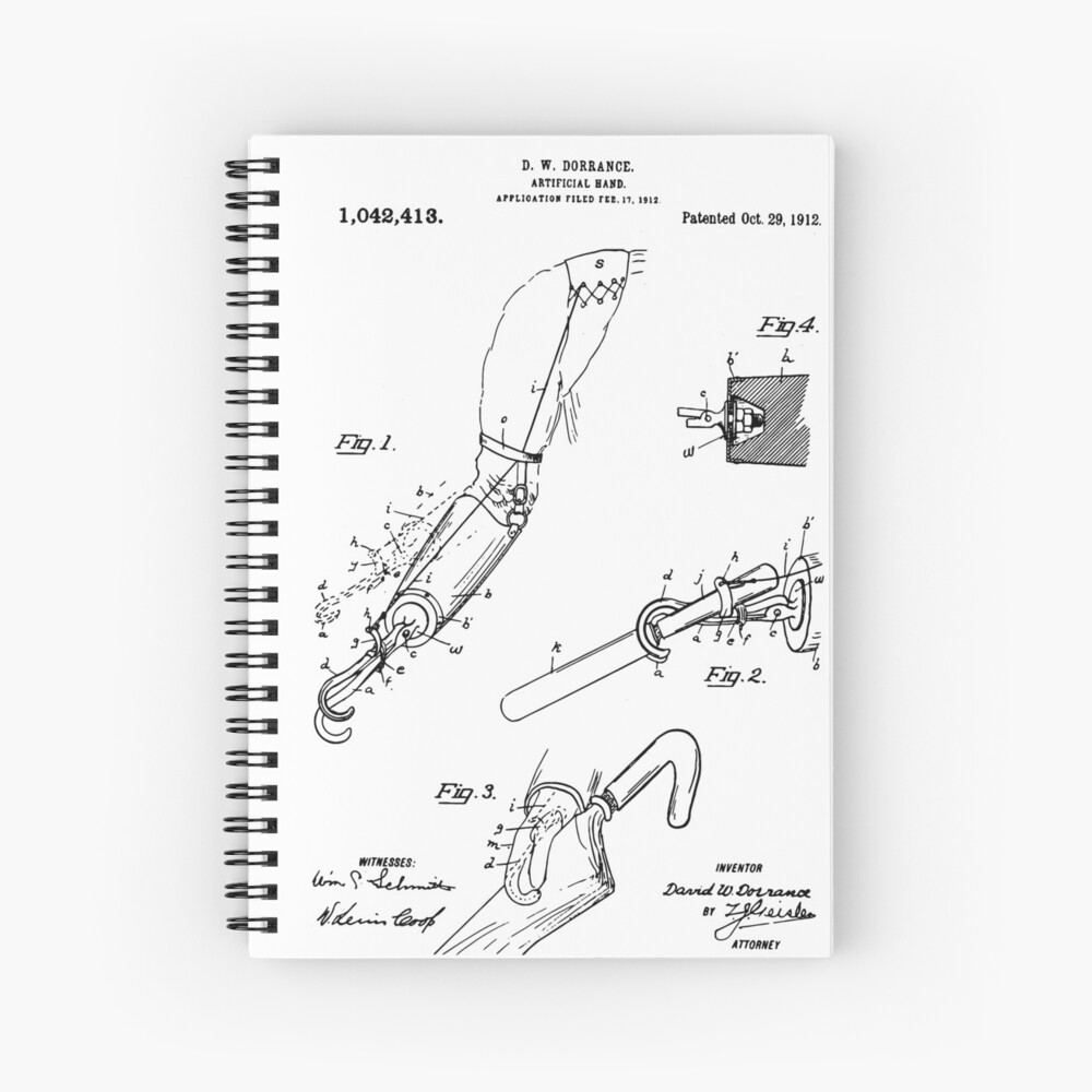 "Artificial hand 1912 Patent , Prosthetic hand Patent Artificial hand ...