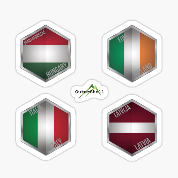 "European Country Flags Mini Small Stickers 04" Sticker for Sale by ...