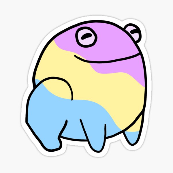"Pastel Pansexual Pride Flag Frog" Sticker by NatStarArt | Redbubble