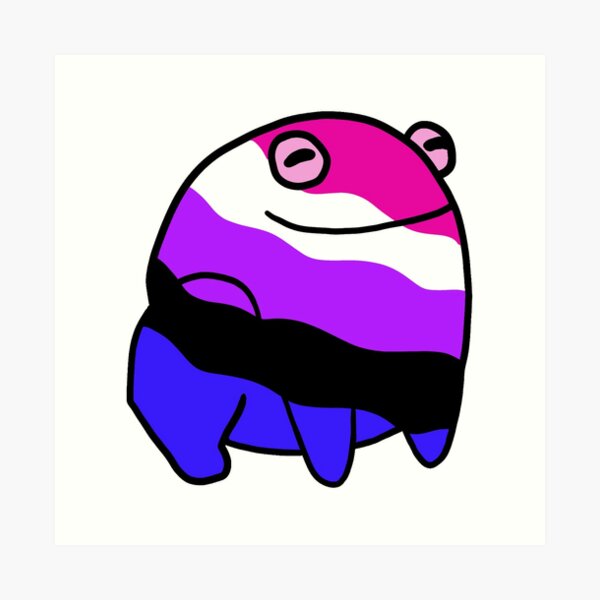 "Genderfluid Pride Flag Frog" Art Print by NatStarArt | Redbubble