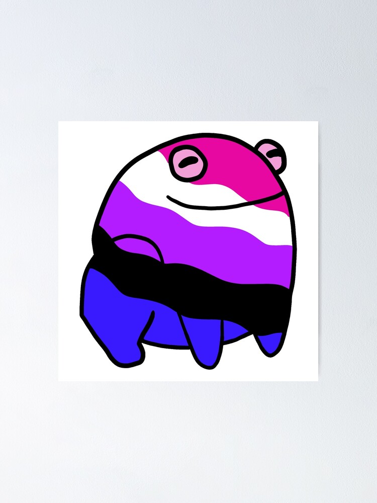 "Genderfluid Pride Flag Frog" Poster for Sale by NatStarArt | Redbubble