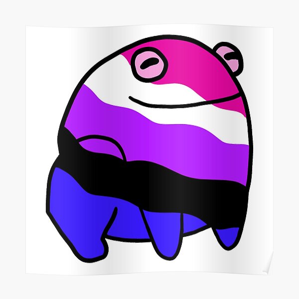"Genderfluid Pride Flag Frog" Poster for Sale by NatStarArt | Redbubble