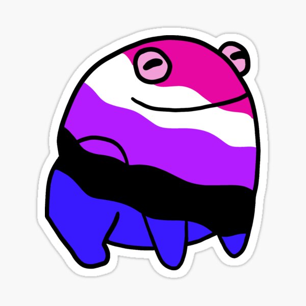 "Genderfluid Pride Flag Frog" Sticker for Sale by NatStarArt | Redbubble