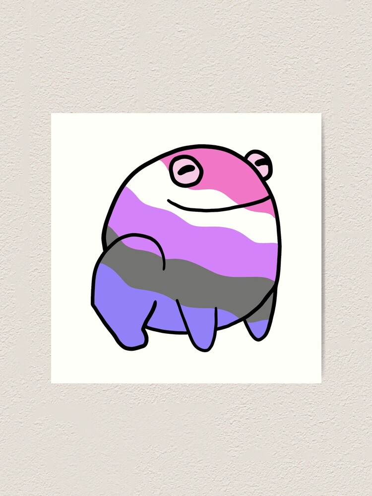 "Pastel Genderfluid Pride Flag Frog" Art Print for Sale by NatStarArt ...