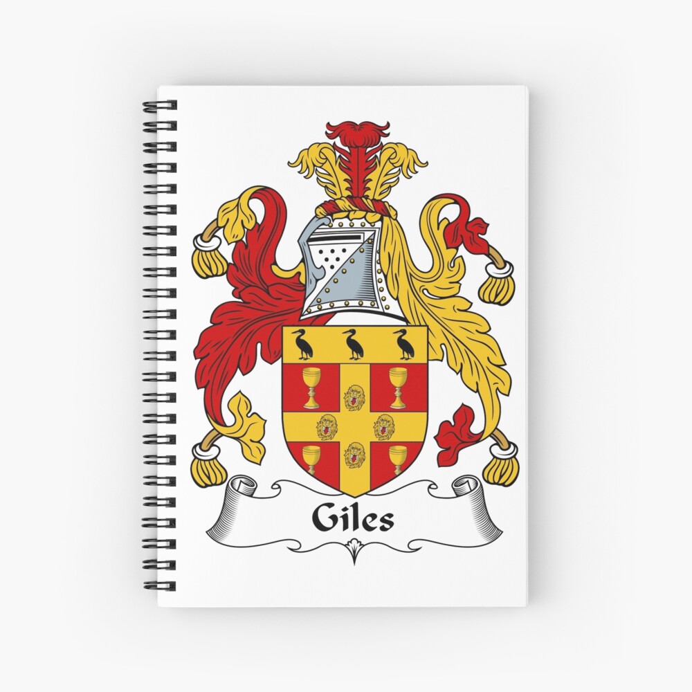 "Giles Coat of Arms / Giles Family Crest" Spiral Notebook for Sale by ...