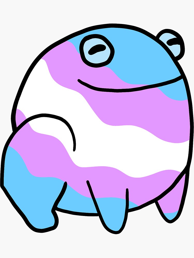 "Trans Pride Flag Frog" Sticker for Sale by NatStarArt | Redbubble