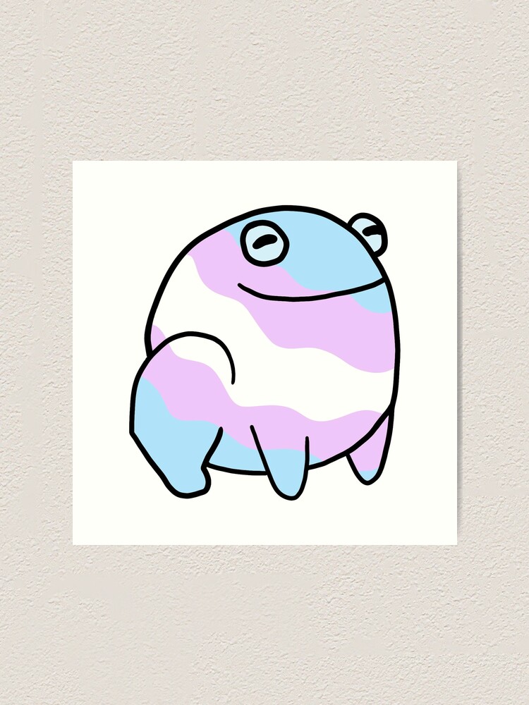"Pastel Trans Pride Flag Frog" Art Print by NatStarArt | Redbubble