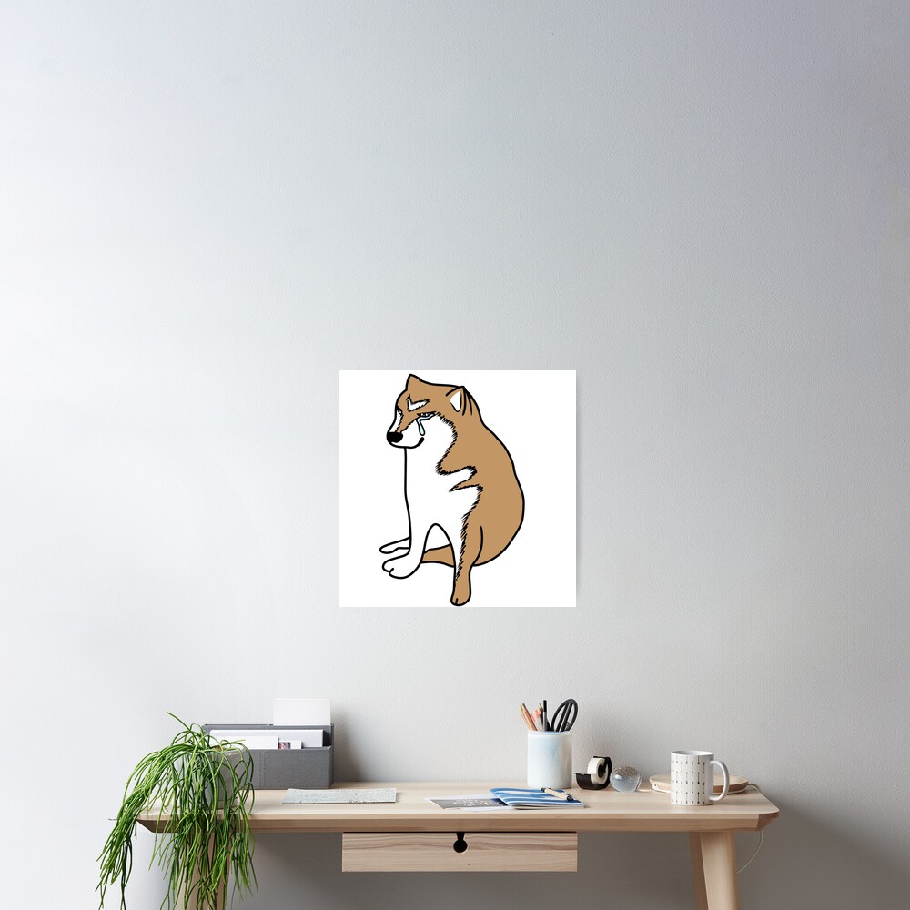 Poster « Crying Cheem Sad Doge Meme », par A147551 | Redbubble