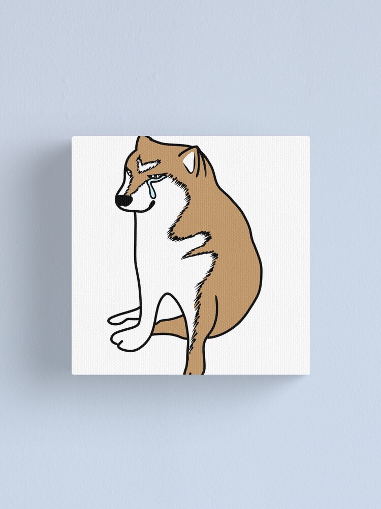 "Crying Cheem Sad Doge Meme" Canvas Print for Sale by A147551 | Redbubble